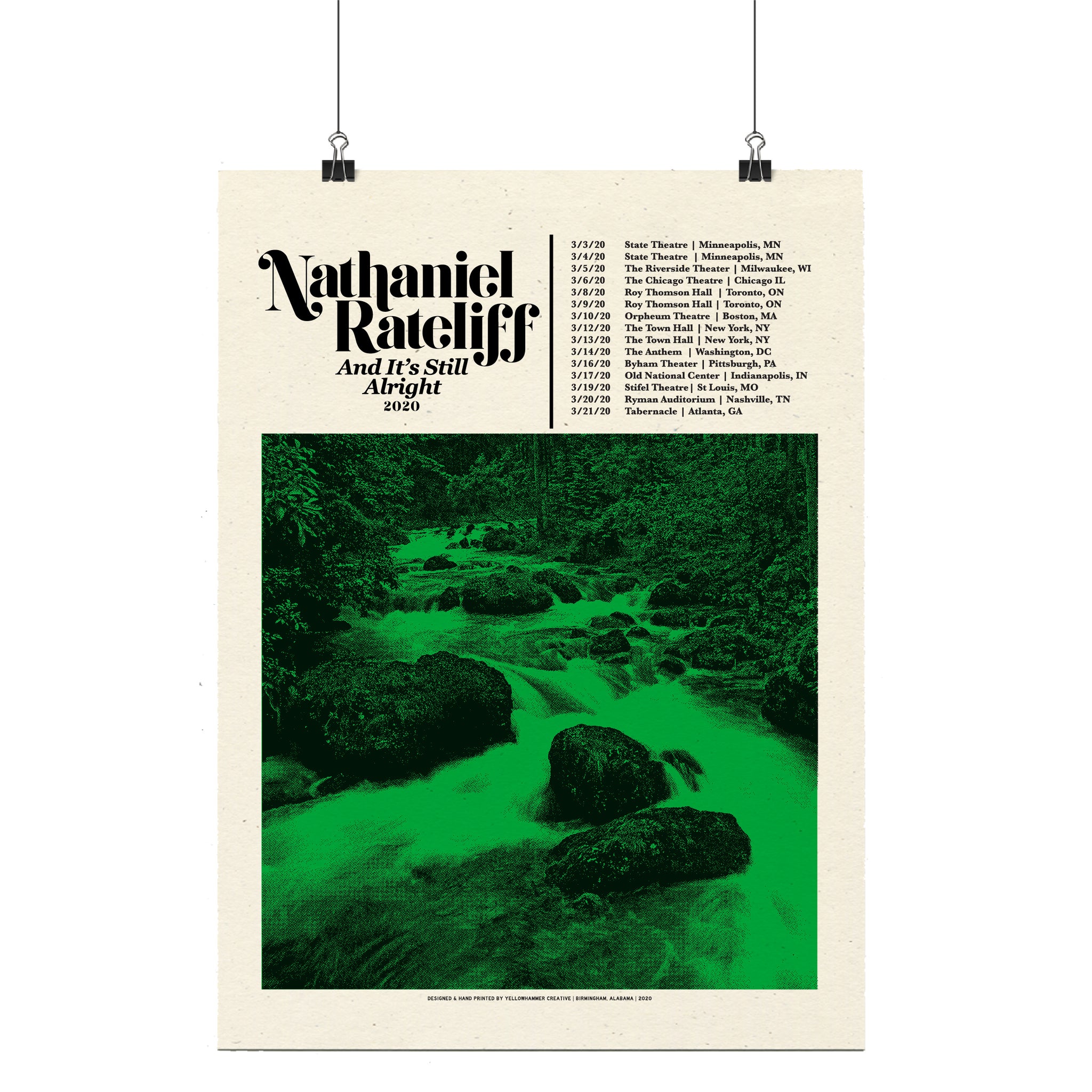 Nathaniel Rateliff 2020 Tour Poster – Yellowhammer Creative