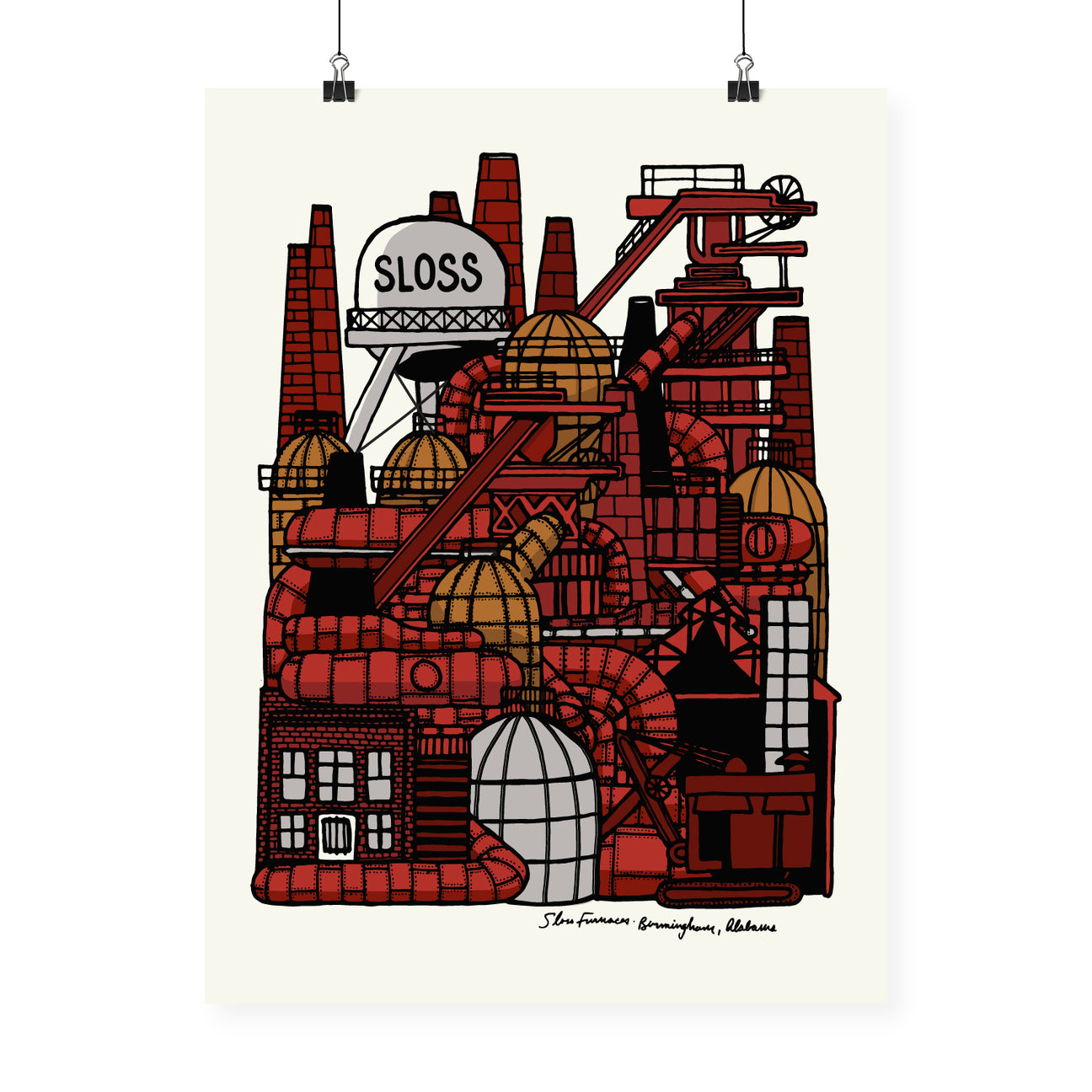 "Sloss Furnaces" Neighborhood Series Print – Yellowhammer Creative