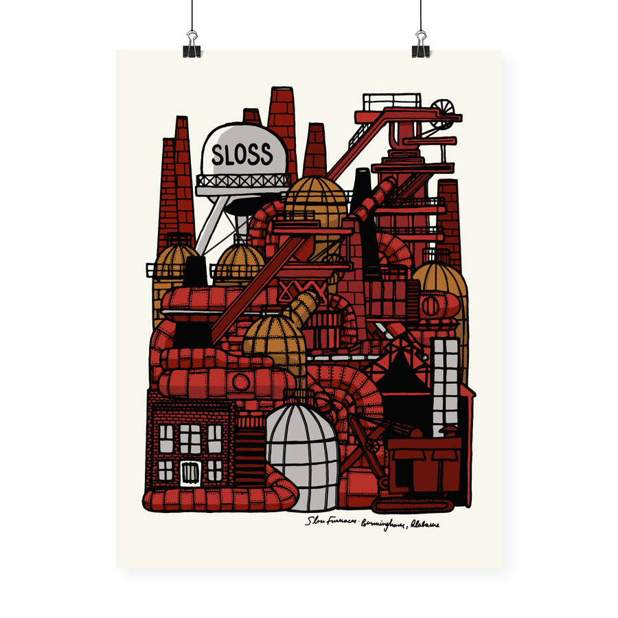 "Sloss Furnaces" Neighborhood Series Print – Yellowhammer Creative
