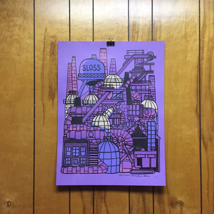 "Sloss Furnaces" Neighborhood Series Print – Yellowhammer Creative